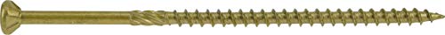 Power Pro 48616 Wood Screws, #10 x 4-1/2", Premium Outdoor Deck Screws, Rust Resistant, Epoxy Coated Bronze, 5lb Tub, 237 pcs