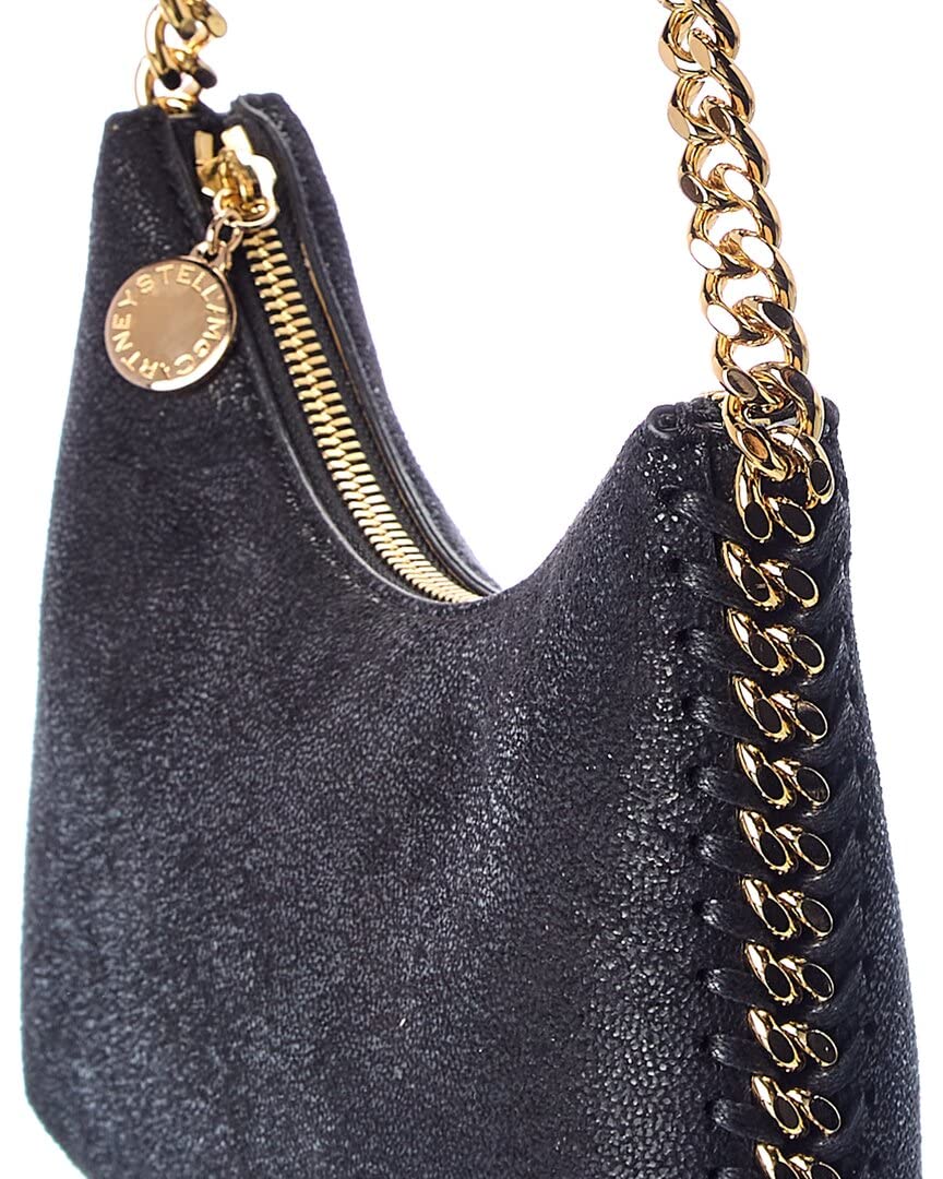 Stella McCartney Falabella Mini Zip Shoulder Bag Black One Size