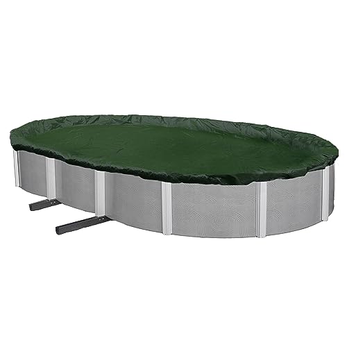 Blue Wave BWC815 Silver 12-Year 12-ft x 20-ft Oval Above Ground Pool Winter Cover,Forest Green