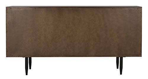 Safavieh Couture Home Eleni Modern Dark Brown and Shiny Brass 3-door Sideboard