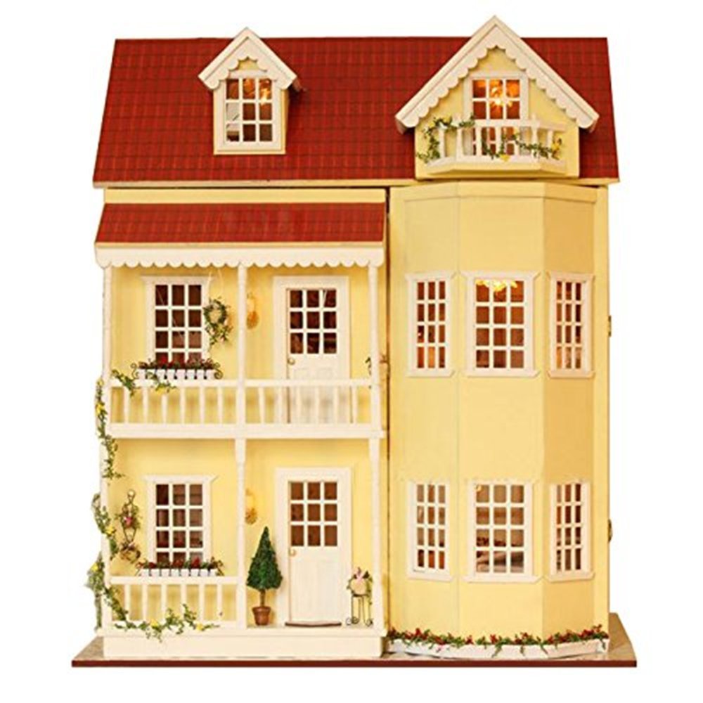 Flever Dollhouse Miniature DIY House Kit Creative Room with Furniture for Romantic Valentine's Gift (Be Enduring As The Universe)