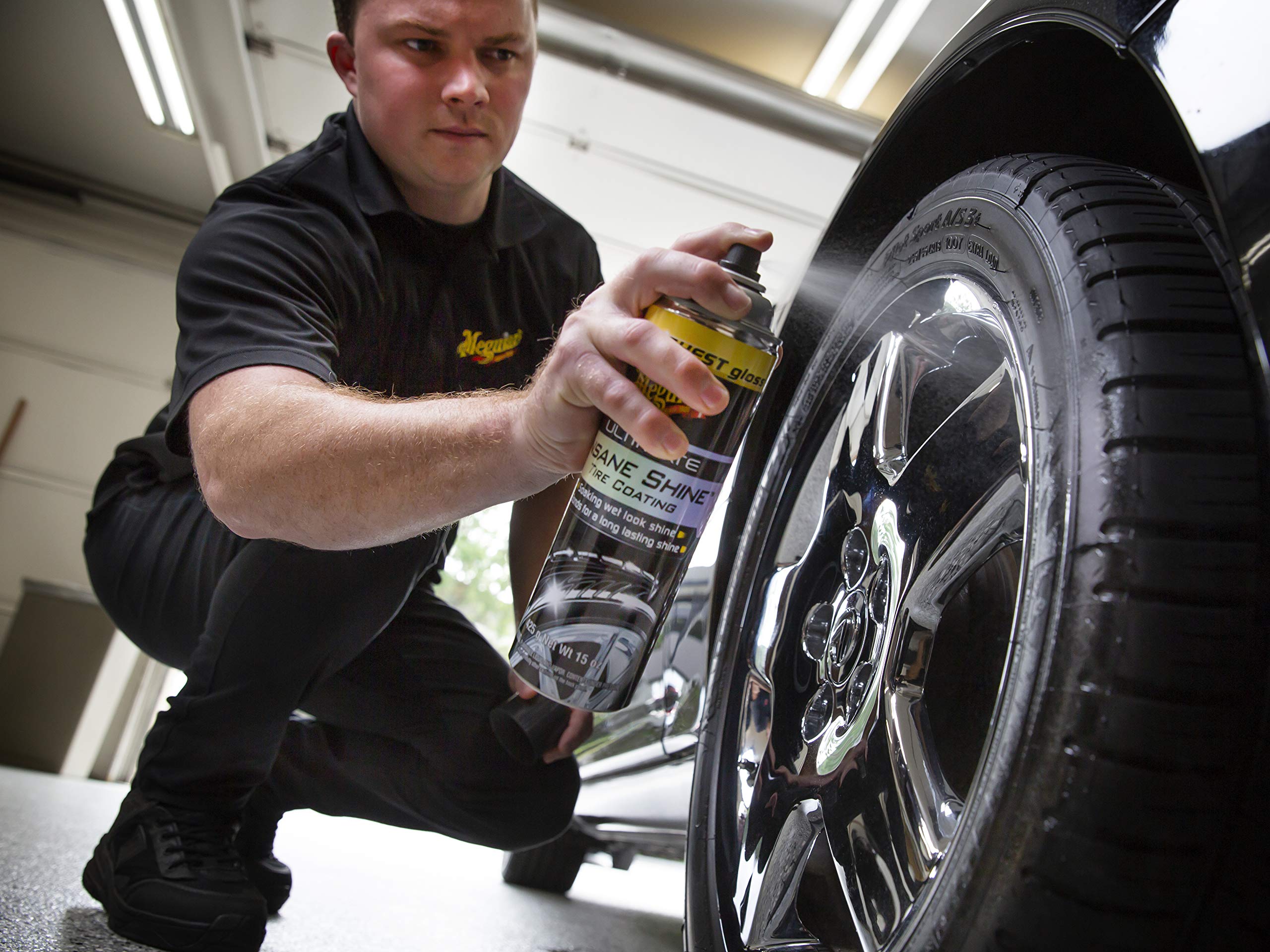 Meguiar's G190315 Ultimate Insane Shine Tire Coating - 15 Oz Spray Can