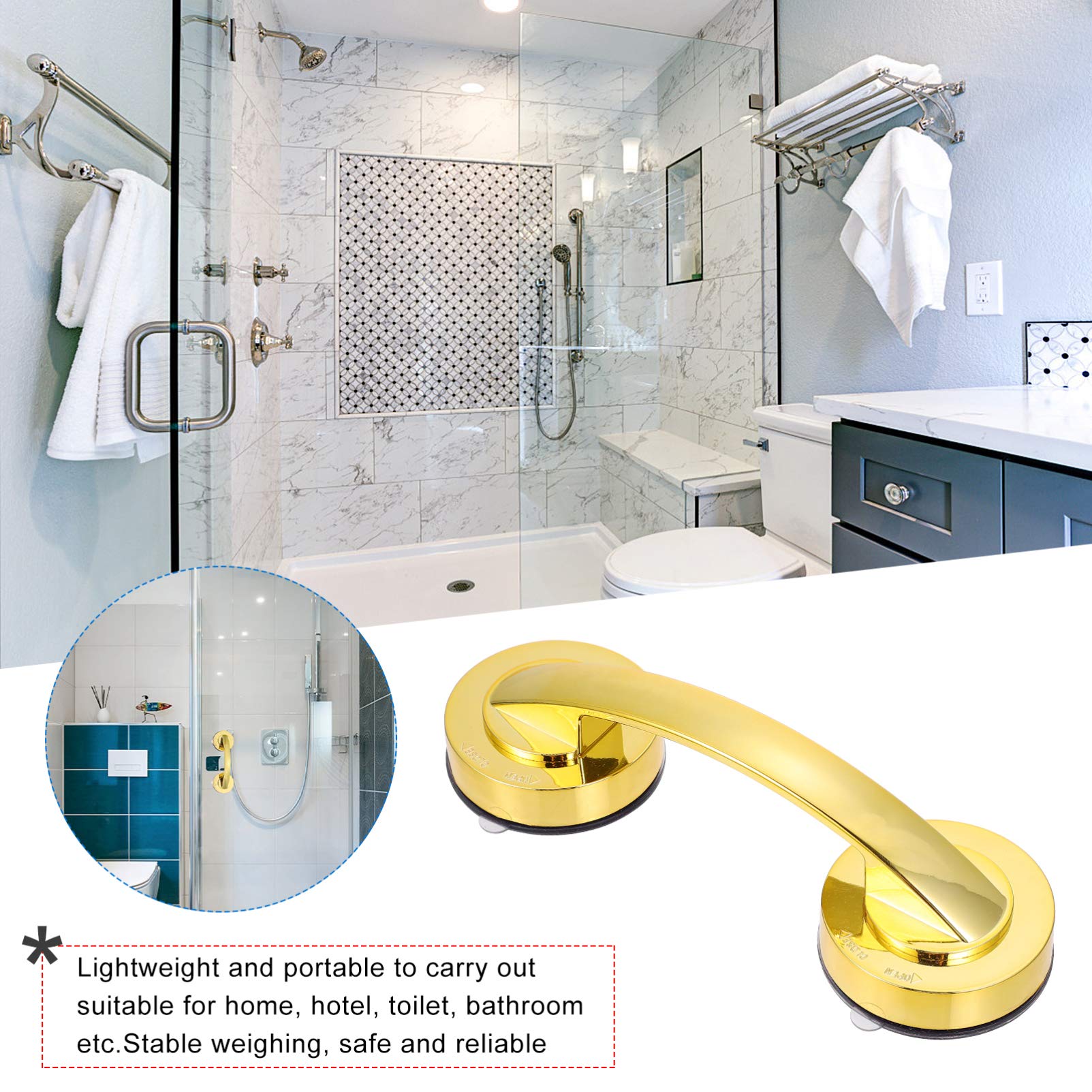 Cabilock 1pc Suction Handrail Bathroom Handrail Shower Bars Handicap Grab Bars Bathtub Safety Rail Kitchen Hand Rest The Injury Safety Handle Plastic Elder Advanced Door Handle