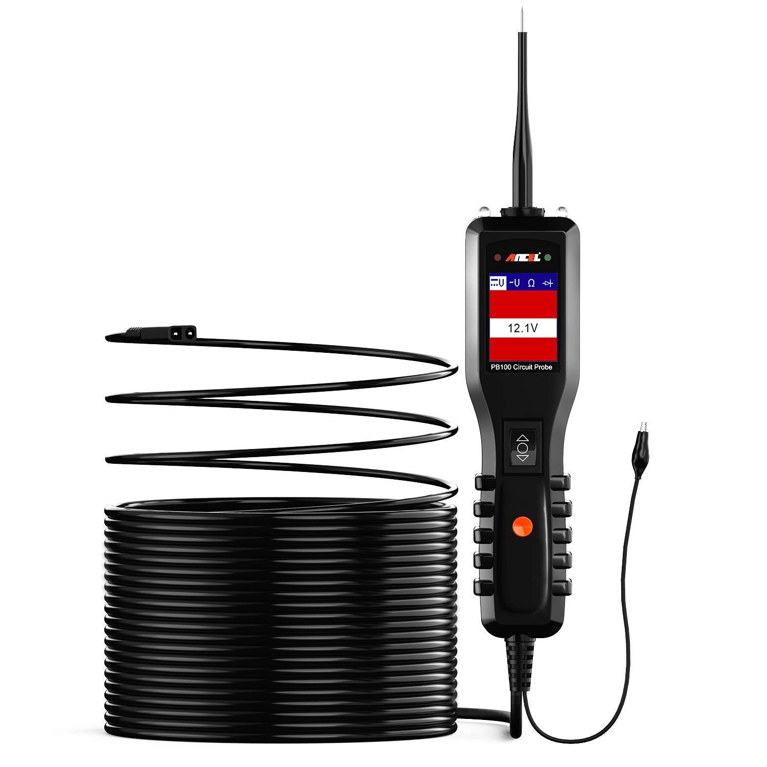 ANCEL BA101 12V 100-2000 CCA 220AH Automotive Battery Load Tester with ANCEL PB100 Circuit Probe Vehicle Diagnostic Volt Meter 12V/24V AC/DC Resistance Detector