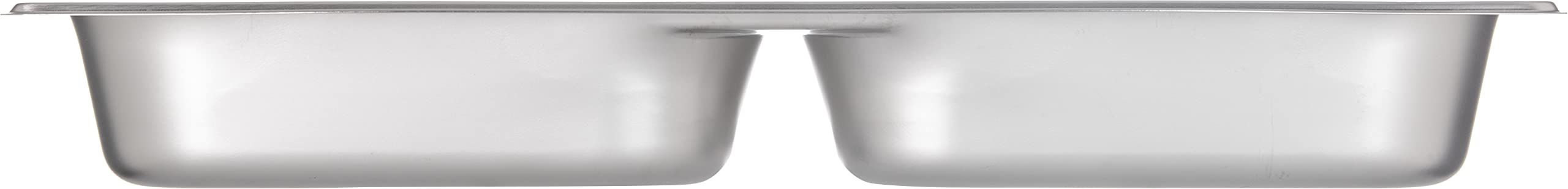 Carlisle FoodService Products Durapan Stainless Steel Divided Steam Table Pan for Catering, Hotel, and Restaurants, Full-Size 2.5 Inches Deep, Silver, (Pack of 6)