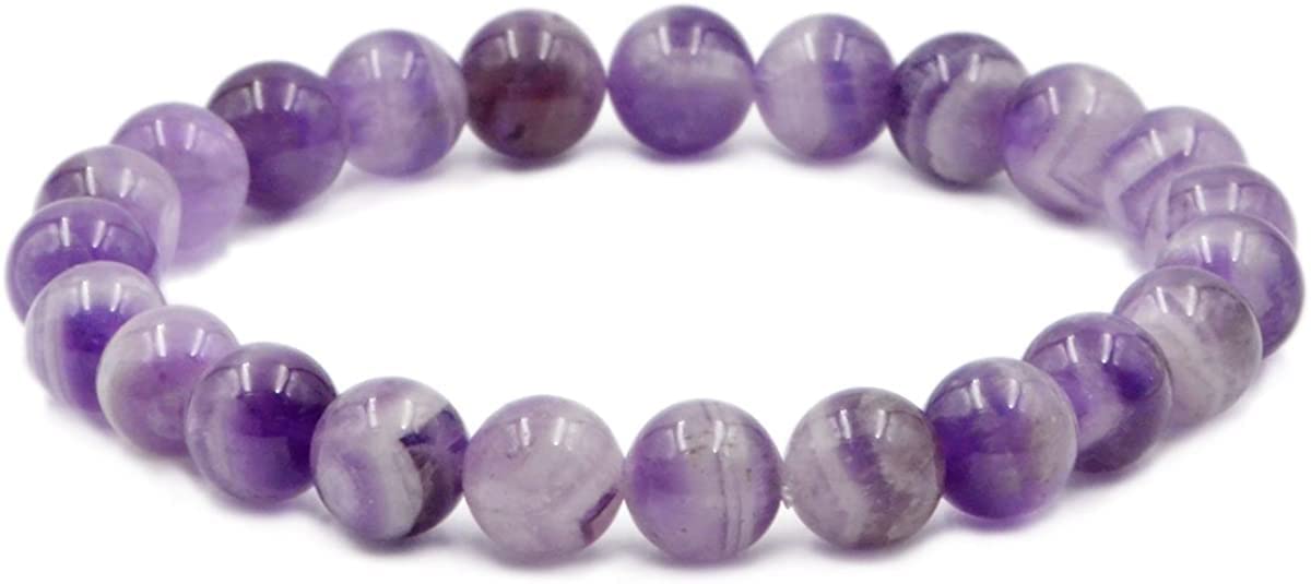 Amethyst 8mm Bracelet for Healing Crystal For Anxiety, Clarity, and Spiritual Development