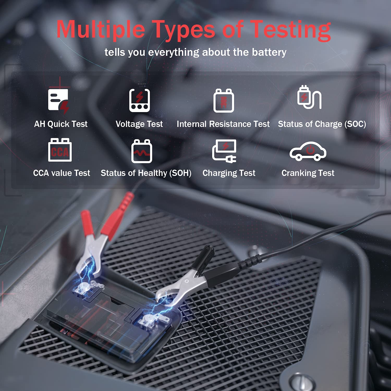 ANCEL BA101 with Protective Case Storage Bag Professional 12V 100-2000 CCA 220AH Automotive Load Battery Tester