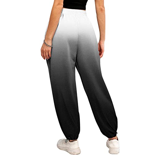 Athletic Sweatpants Womens Cinch Bottom Baggy Lounge Pants High Rise Running with Pockets Joggers Lounge Pants Yoga