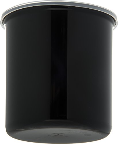 Carlisle FoodService Products Classic Round Storage Container Crock with Lid for Kitchen, Restaurants, Home, Plastic, 2.7 Quarts, Black, (Pack of 6)