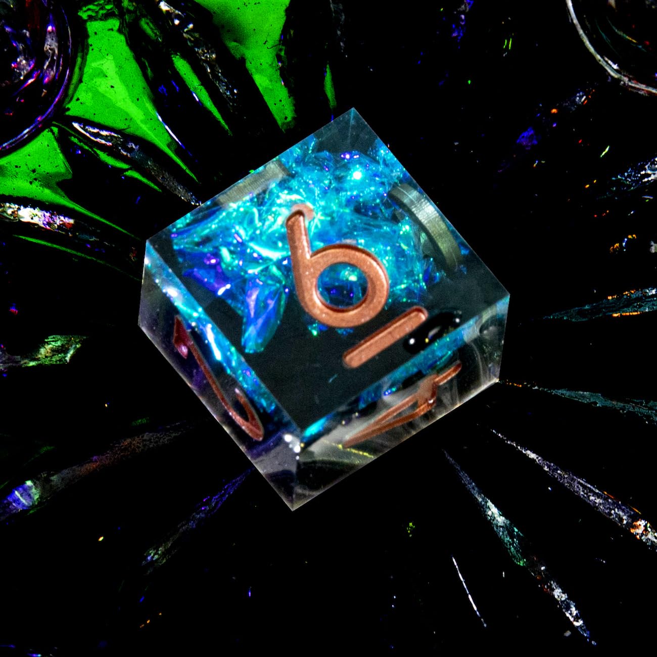 Sharp Edge DND Dice Set Handmade 7 Accessories Dice for Dungeons and Dragons TTRPG Games, Multi-Sided RPG Polyhedral Resin Sharp Edge Dice Roleplaying Games Shadowrun Pathfinder MTG
