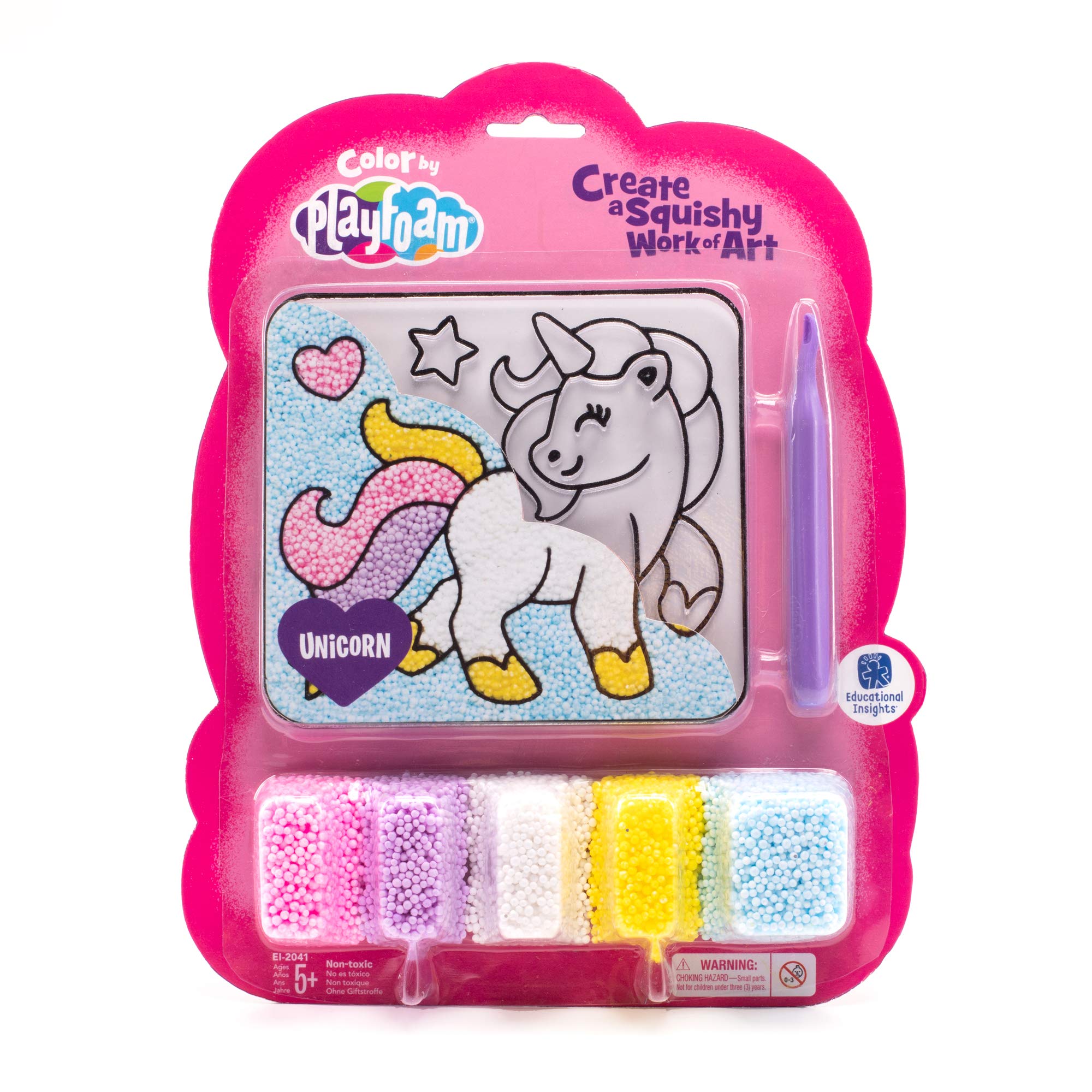 Educational Insights Color by Playfoam Unicorn - Unicorn Party Favors, Valentine's Day Party Favors for Ages 3+