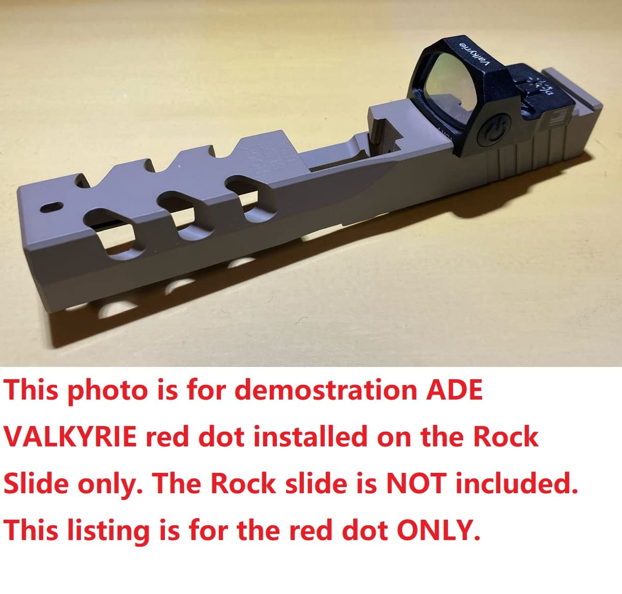 Ade Advanced Optics Valkyrie 4MOA Green Dot Sight for RMR Footprint/Mounting Plate/Slide/Plate Optics Ready Pistol - 4 MOA