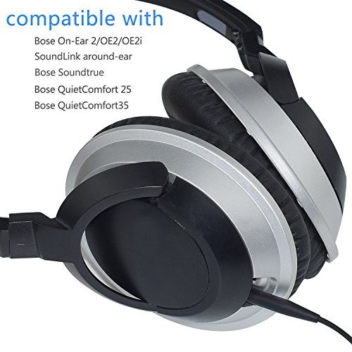 Replacement Audio Cable Cord Wire Compatible Bose On-Ear 2/OE2/OE2i/QC25/QC35/Soundlink/SoundTrue Headphones (Black)