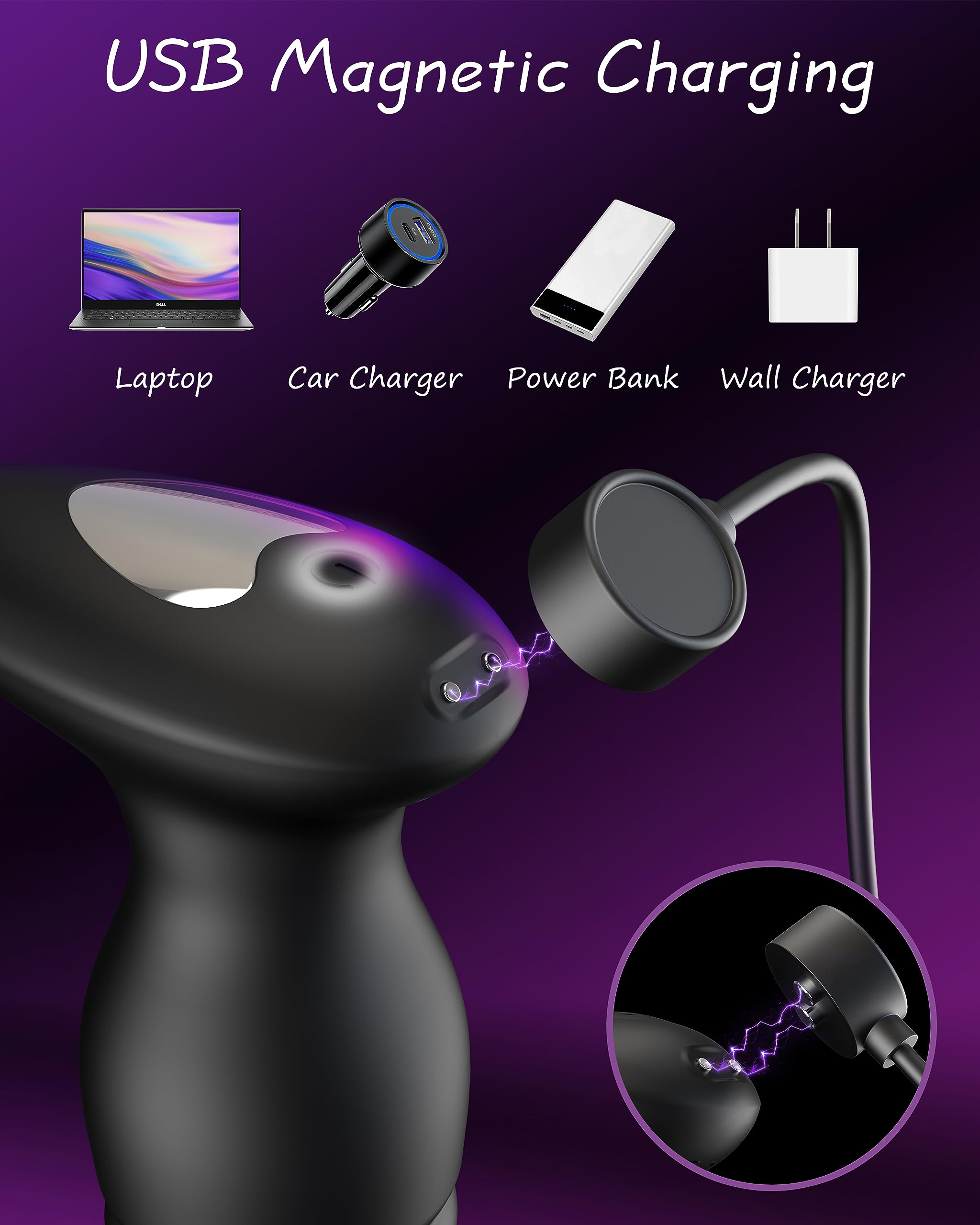 Anal Plug Vibrator with Remote Control,Male Sex Toy Thrusting Prostate Massager,10 Vibrating&7 Thrusting Modes with Penis Cock Ring