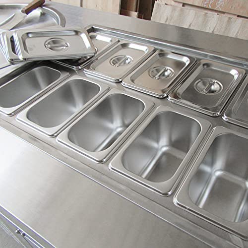 Kolice ETL commercial double square pans fried ice cream machine, frozen yogurt cubes making machine, roll ice cream machine with 10 pcs of refrigerated buckets, 21x21 inches big pan. Auto defrost