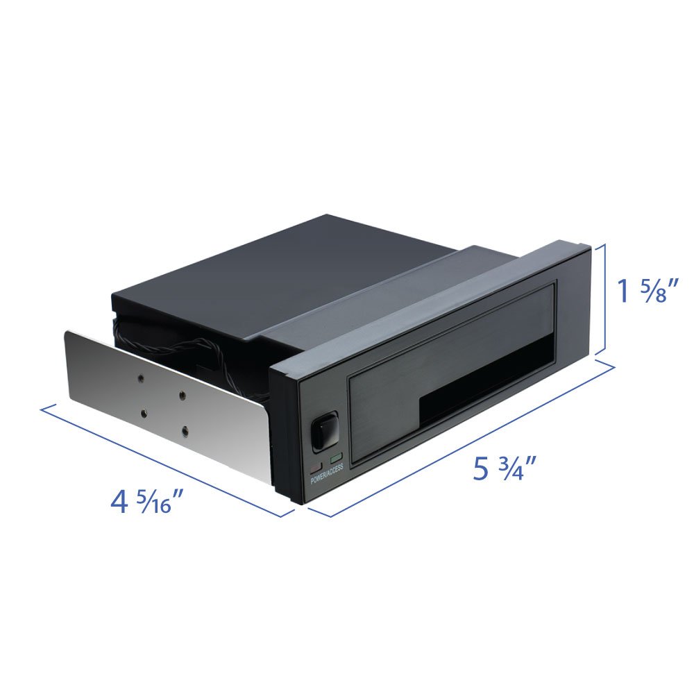 Kingwin Universal Hot Swap Mobile Rack For 2.5” or 3.5” SSD/HDD, Internal Tray-Less SATA Hard Drive Backplane Enclosure, Support SATA I/II/III & SAS I/II 6Gbps and [Optimized for 2.5” or 3.5” SSD/HDD]