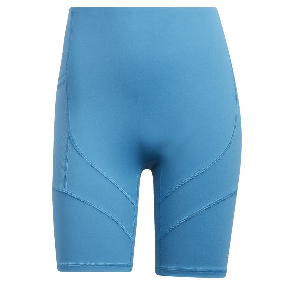 adidas Yoga 4 Elements Studio Pocket Short Tights Women's, Blue, Size XL