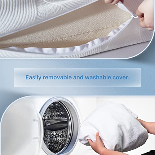 Memory Foam Crib Mattress, Dual Side Toddler Mattress,Washable and Waterproof, fits Standard Full-Size Crib and Toddler Bed,Fiberglass-Free.
