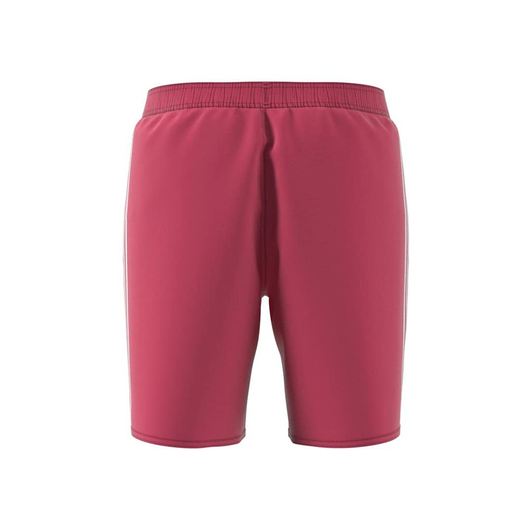 adidas mens Classic Length 3-Stripes Swim Short Wild Pink/White Medium