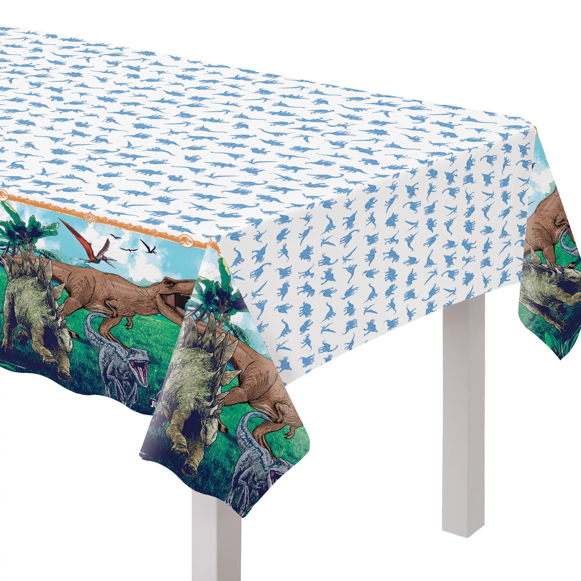 Amscan Jurassic World 3 Into the Wild Birthday Party Tableware Kit Napkins, Plates, Tablecover Bundle, 16 Guests by Just Jazzle