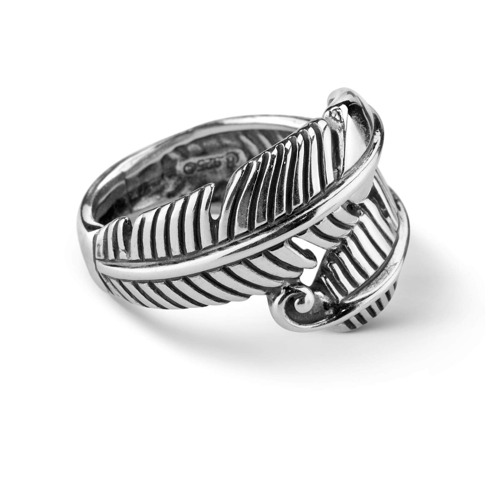 American West Sterling Silver Feather Bypass Ring (10)