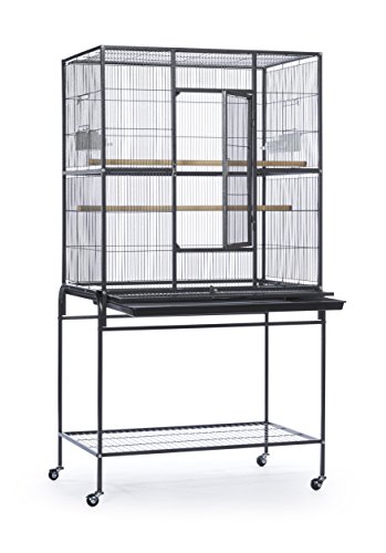 Prevue Pet Products Wrought Iron Flight Cage with Stand, Black Hammertone