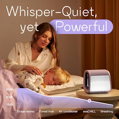 Evapolar evaCHILL Portable Air Conditioners/Mini AC Unit/Small Personal Evaporative Air Cooler and Humidifier Fan for Bedroom, Office, Car, Camping/EV-500 / Lavender