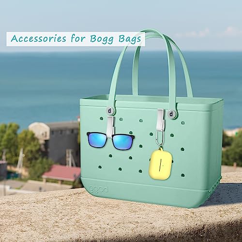 Hook Holder Accessiories for Bogg Bags,4 Pieces Insert Charm Cup Holder Bogg Bag Connect & Organize Key Mask Sunglass (White)