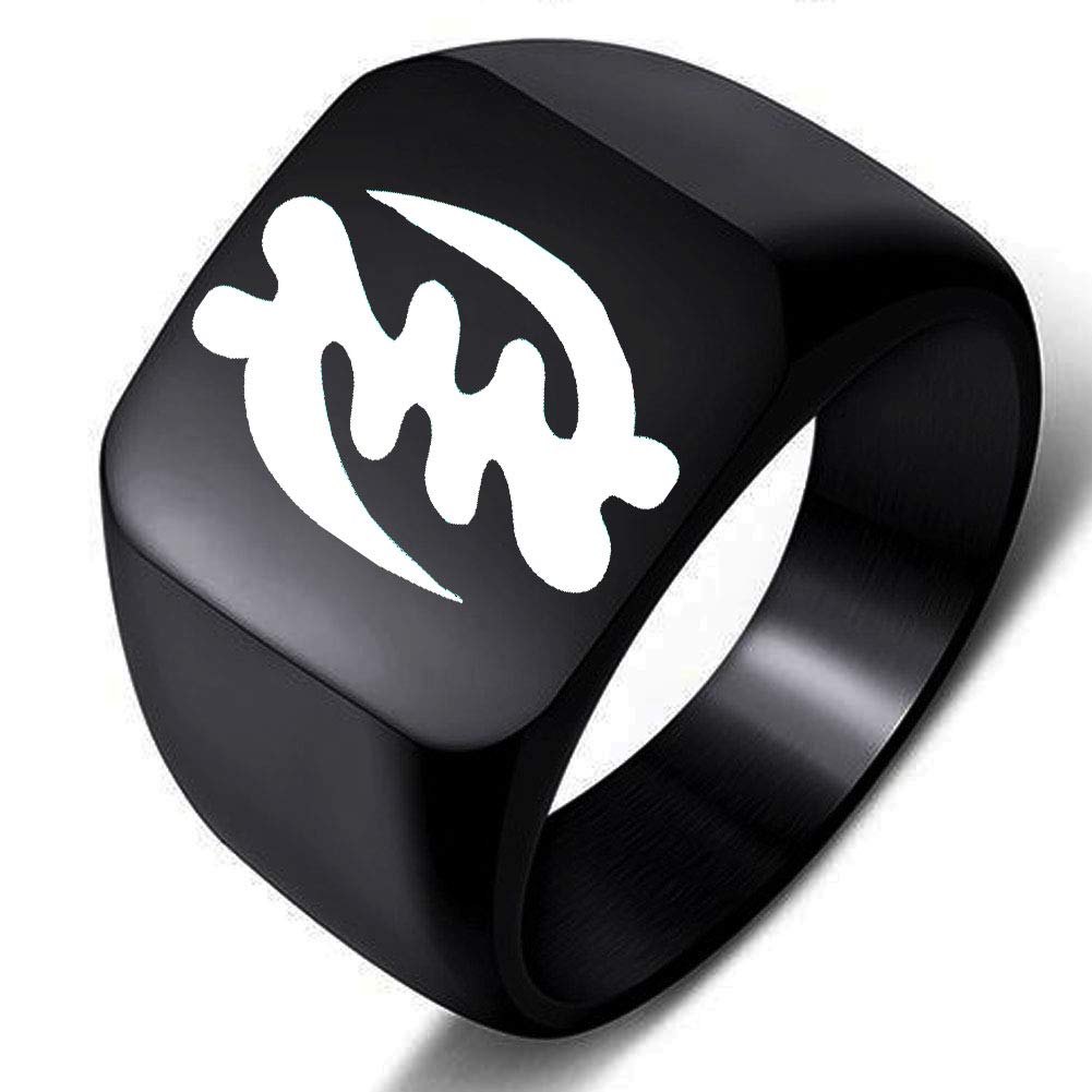 Adinkra Symbols Gye Nyame Womens Stainless Steel Supremacy of God Ring