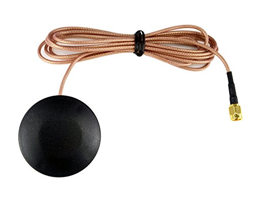 Proxicast Ultra Low-Profile Indoor/Outdoor WiFi Antenna - Triple Band 2.4/5.8/6 GHz - Fixed Through-Hole Screw Mount Bluetooth | ZigBee | WiFi Puck - 6.7 ft Coax Lead w/RP-SMA (ANT-130-005-2PK)