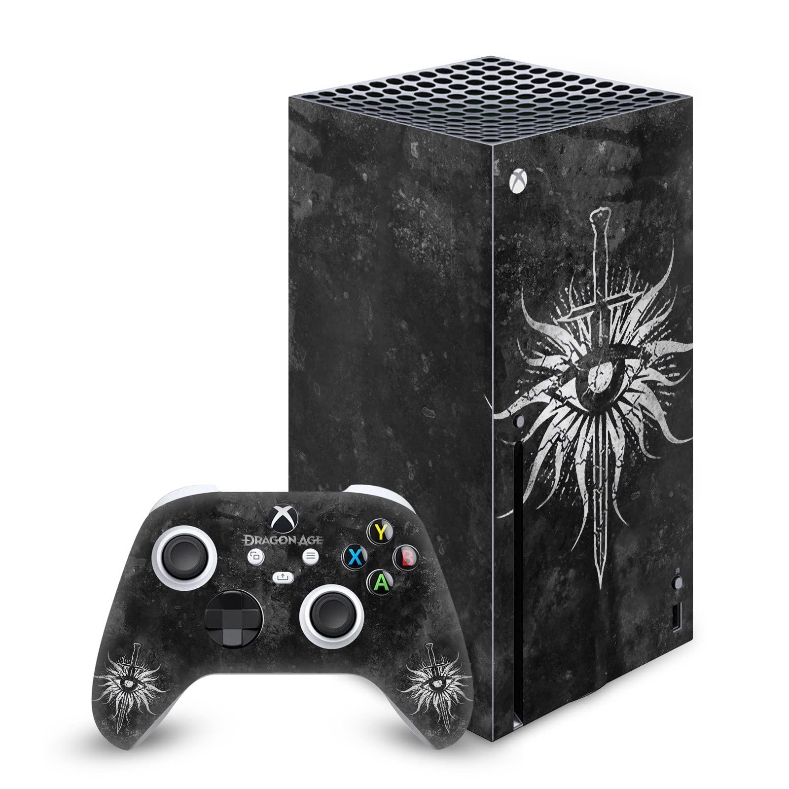 Head Case Designs Officially Licensed EA Bioware Dragon Age Inquisition Distressed Heraldry Vinyl Sticker Gaming Skin Decal Cover Compatible With Xbox Series X Console and Controller Bundle
