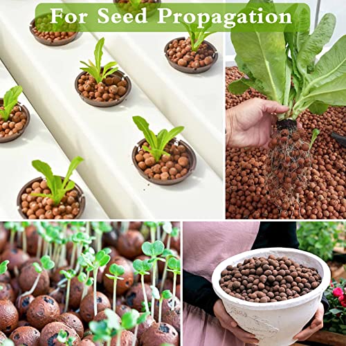 Halatool 10 LB Organic Clay Pebbles 4mm-16mm Leca for Plants 100% Natural Hydroton Clay Pebbles for Hydroponic Growing Gardening Orchids Drainage Decoration Aquaponics