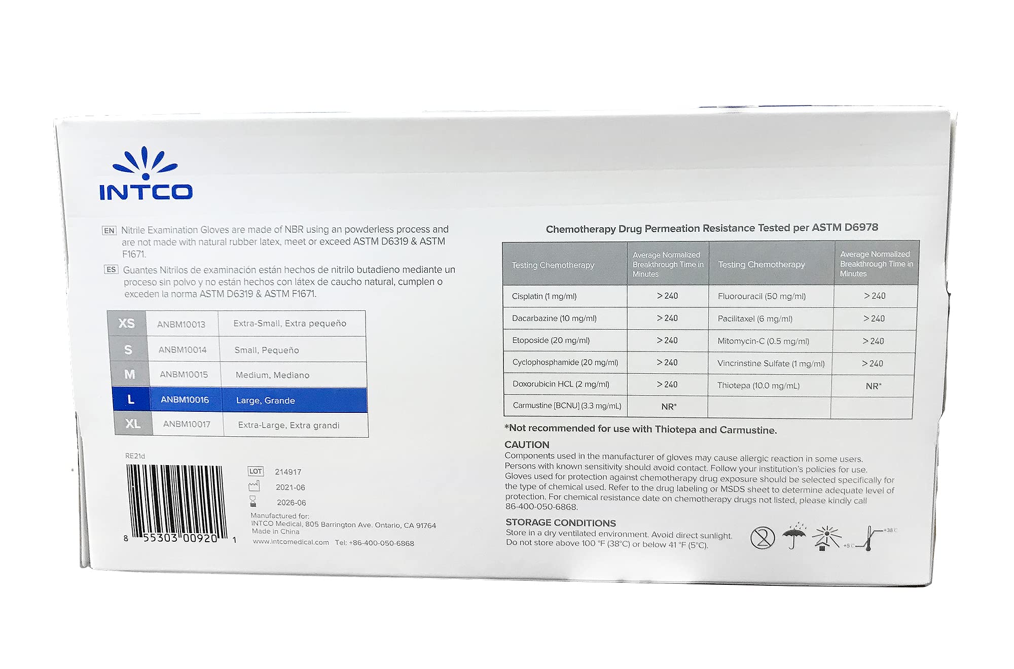 AdvanCare Disposable Nitrile Exam Gloves ANBM10016, Powder Free & Latex Free, Medical Grade (Blue, Large (10 Pack))