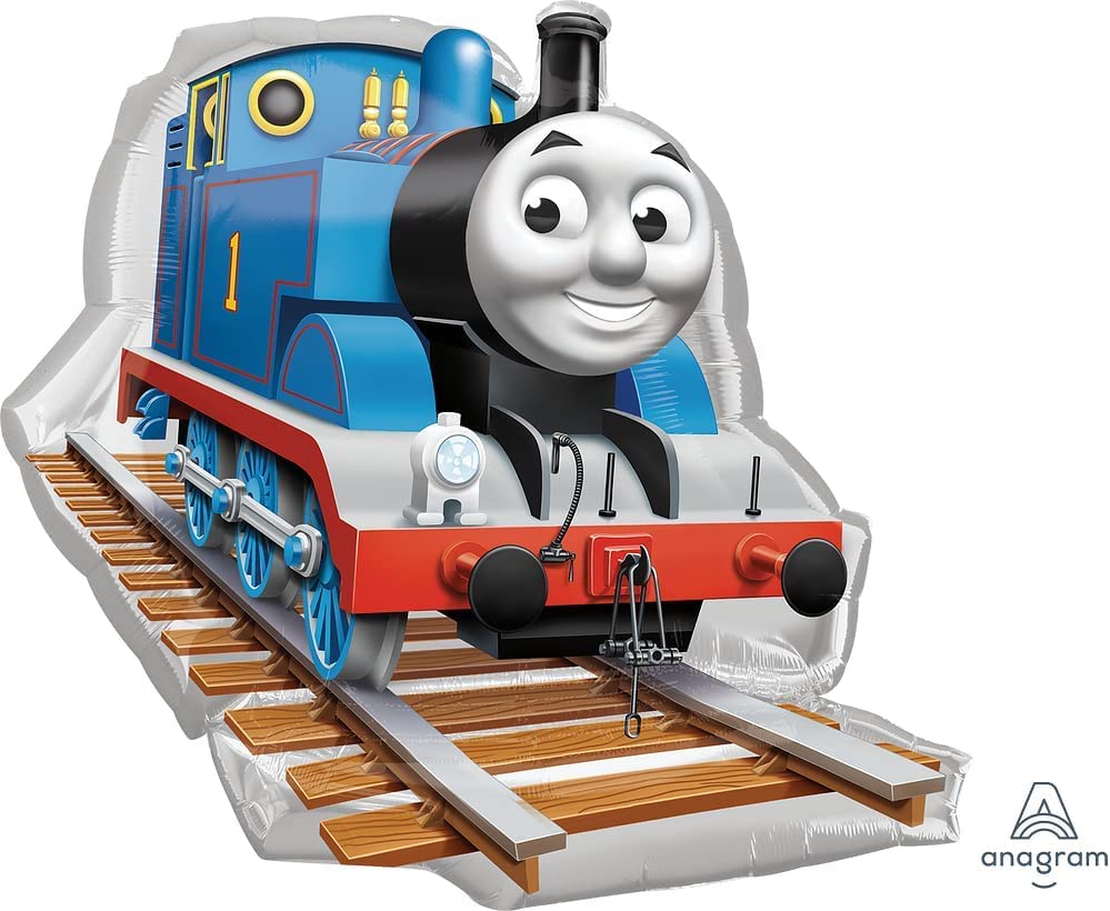 amscan Foil Balloons, for Thomas the Train Party Collection, Party Accessory, Multicolor, 4th Birthday