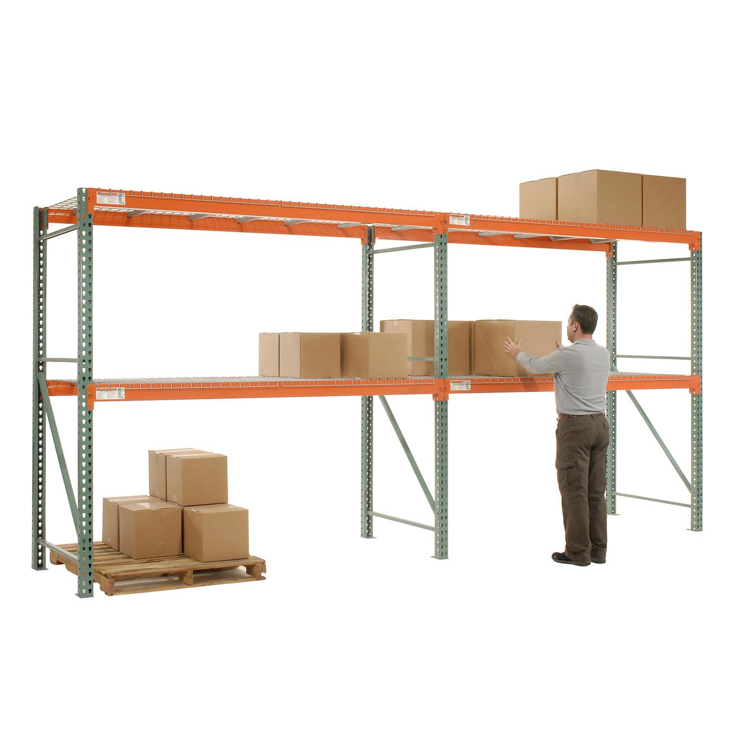 Global Industrial Teardrop Pallet Rack Add-On 120"W X 36"D X 96"H