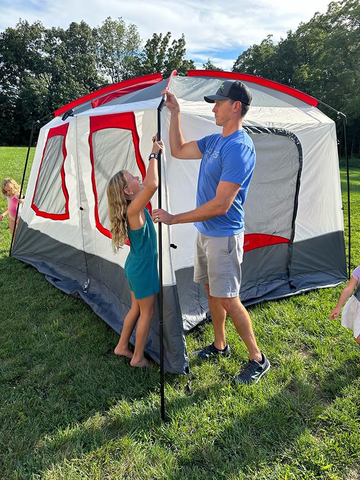 ALPS Mountaineering Camp Creek Two-Room Tent - Gray/Red