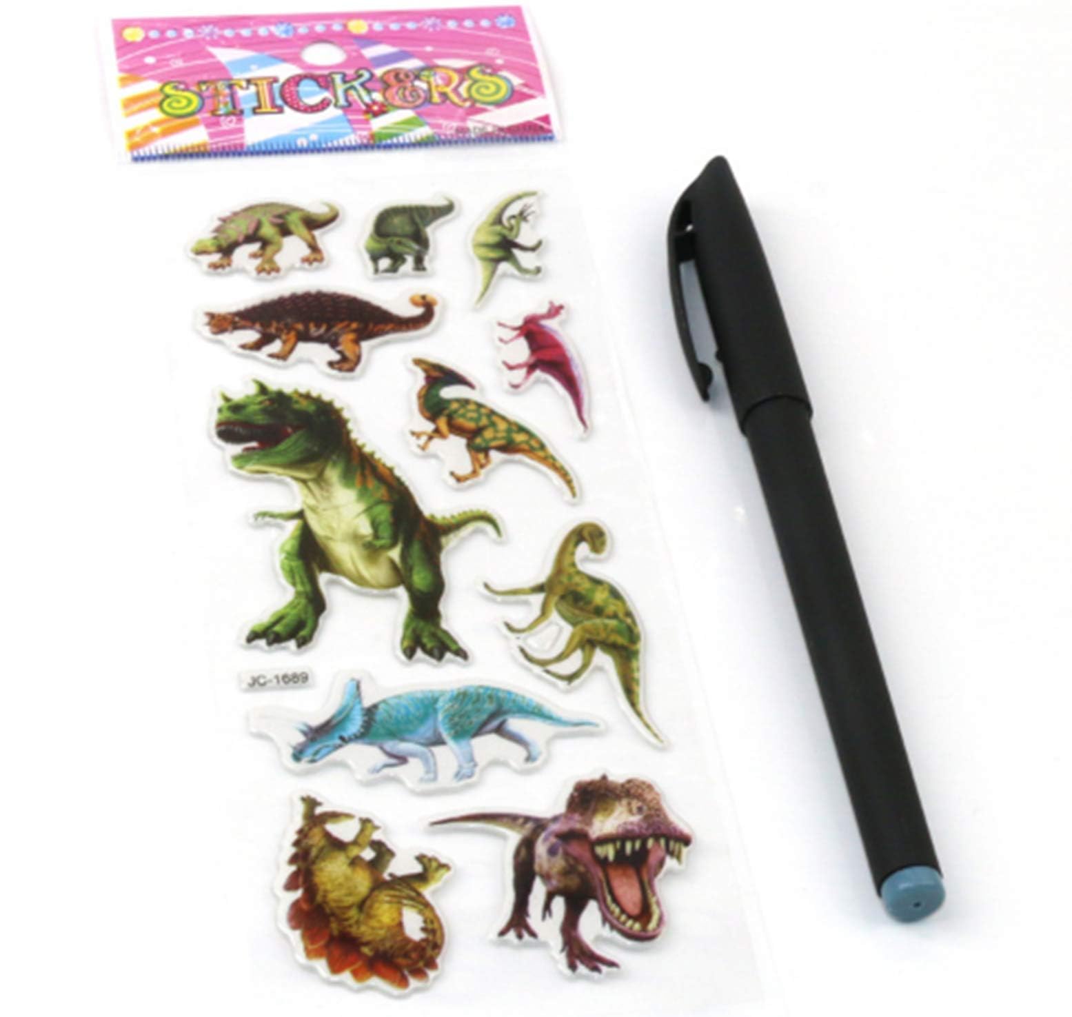 Dinosaur Stickers 3D Puffy Stickers(200+ pcs) Jurassic Dinosaur Tyrannosaurus Rex Stickers 14 Sheets Kids,Craft Scrapbooking for Decorative Sticker Decoration for Calendars, Arts Stickers