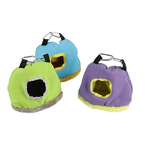 Winter Warm Bird Hut Nest House Bed Hammock Toy for Parakeet Grey Amazon Eclectus Medium Large Parrot Cage Perch Stand