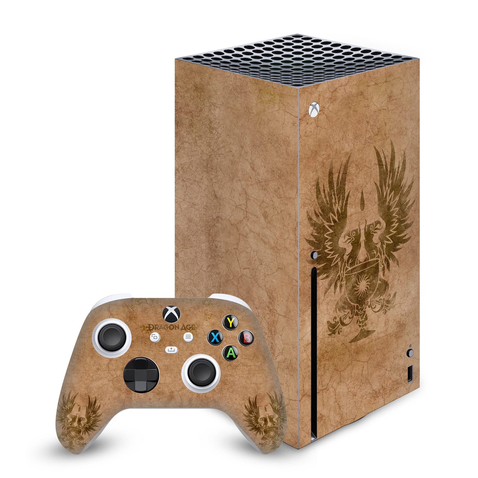 Head Case Designs Officially Licensed EA Bioware Dragon Age Grey Wardens Distressed Heraldry Vinyl Sticker Gaming Skin Decal Cover Compatible With Xbox Series X Console and Controller Bundle