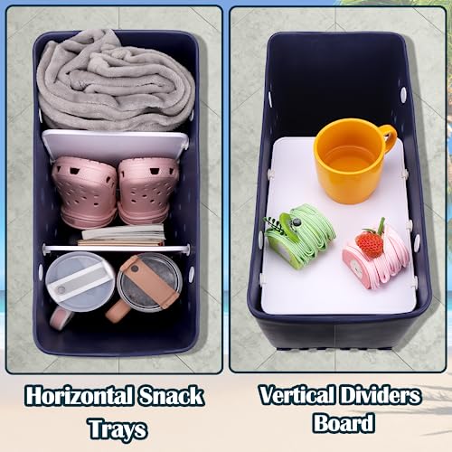 BABORUI 2PCS Divider Tray for Bogg Bag, Inserts Tray for Bogg Bag Accessories Compatible with Simply Southern/Bogg Bag Original X Large (White)