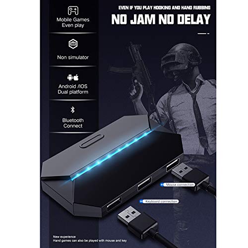 Fauge Gaming Converter Keyboard Mouse Battle Dock Support USB HUB Splitter Throne for IOS Android Gaming