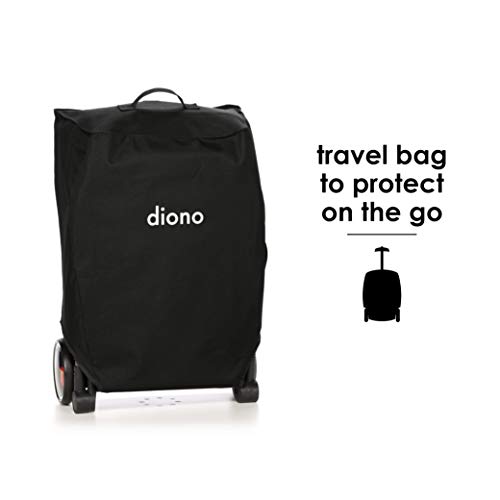 Diono Traverze Luggage-Style Travel Stroller, Black Cube