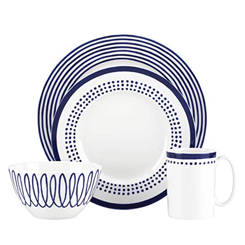 Kate Spade New York Charlotte Street East 4 Piece Place Setting,Blue
