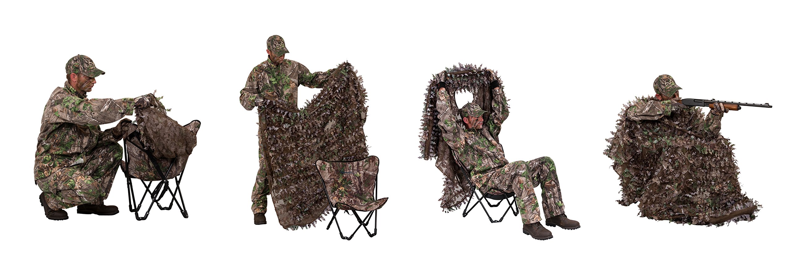 Ameristep Gunner Hunter 3-D Chair and 3-D Cover System Turkey Blind, Realtree Xtra Green