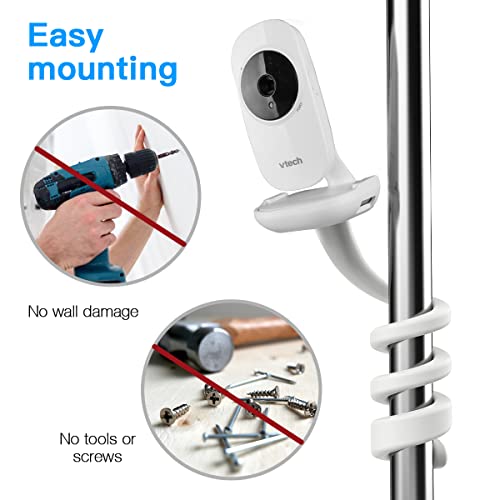 Koroao Flexible Twist Mount for VTech VM819/VM3252 Baby Monitor Without Tools or Wall Damage