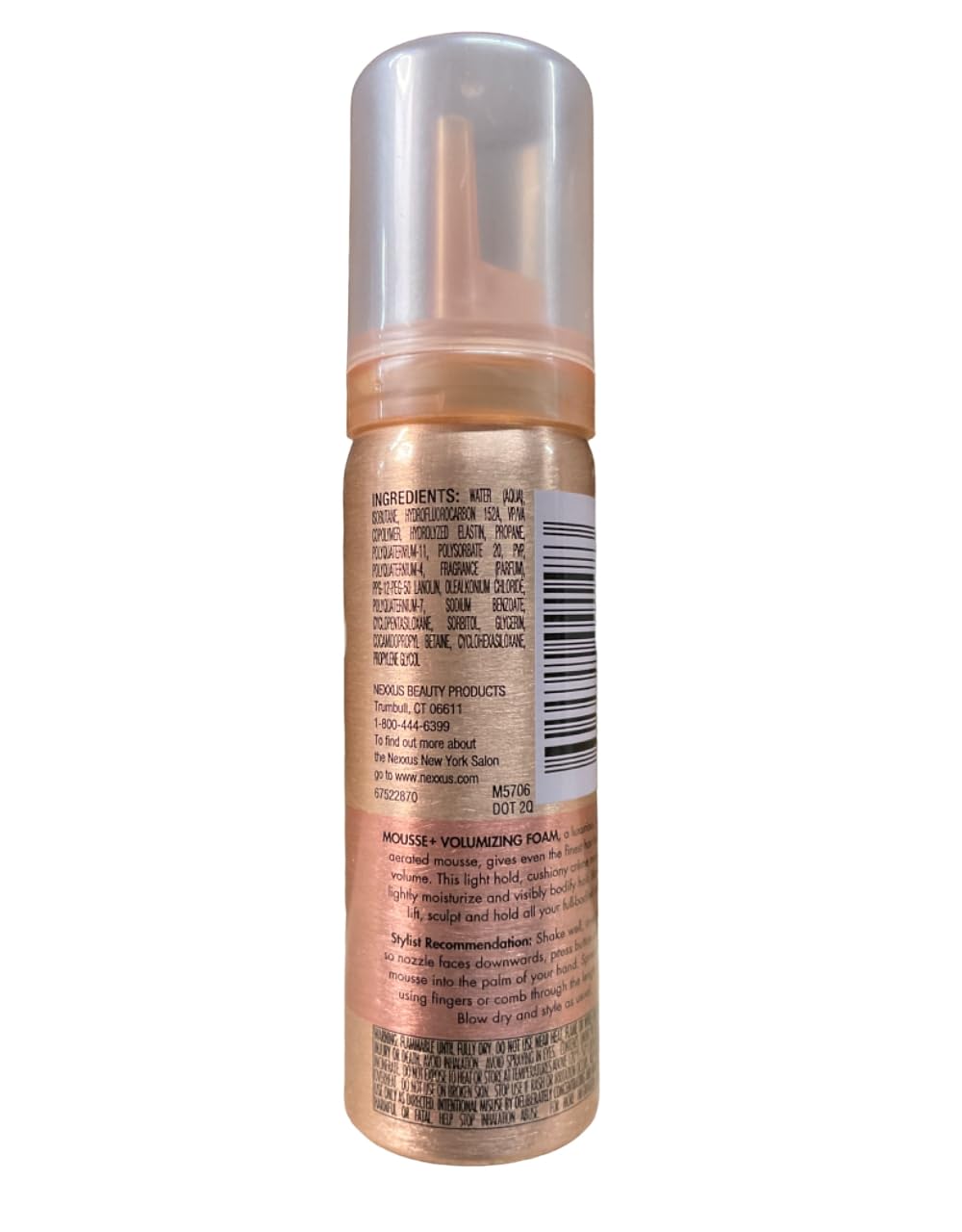 Nexxus Light Hoild Hair Mousse + Volumizing Foam - 2oz