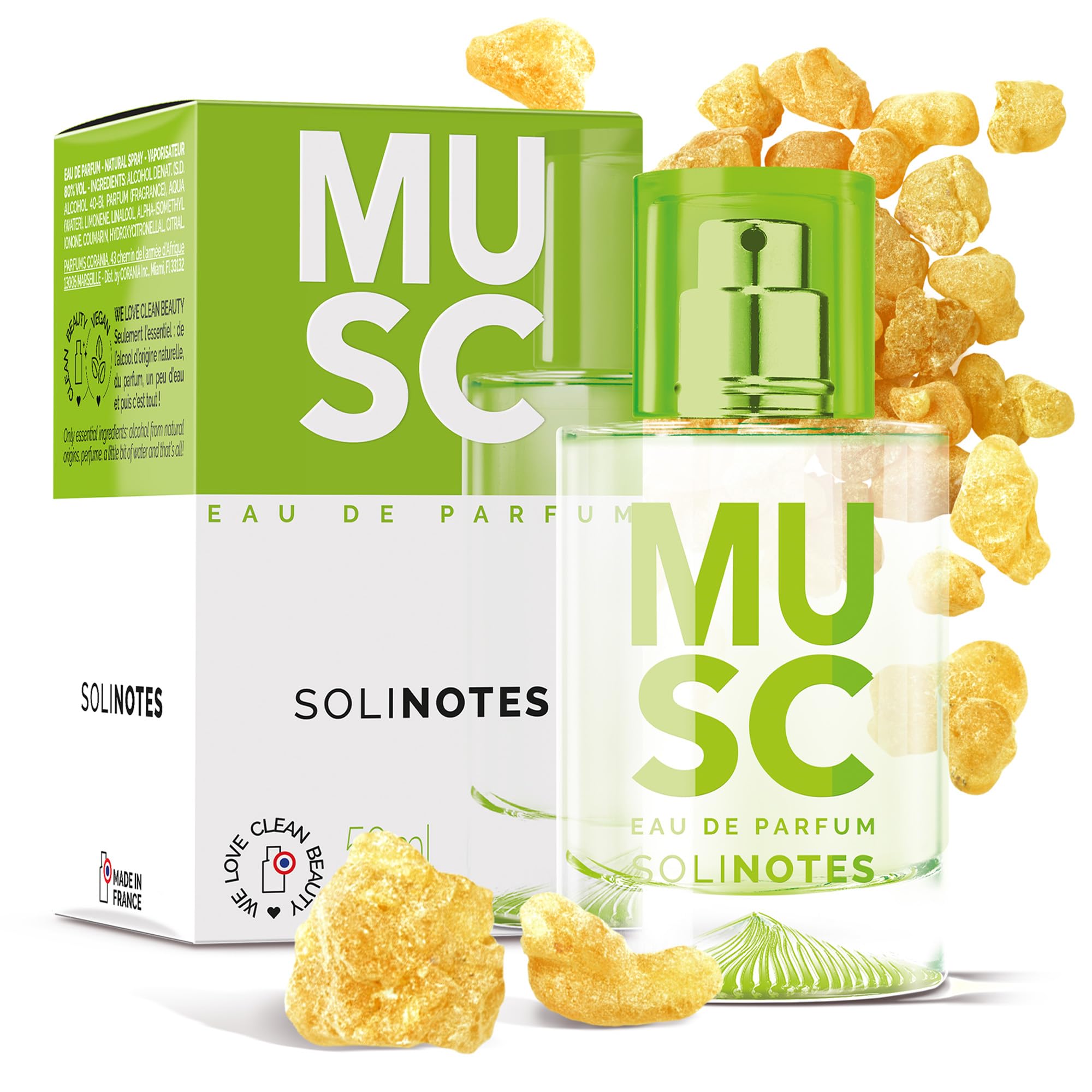 SOLINOTES Musk Perfume for Women - Eau De Parfum | Delicate Floral and Soothing Scent - Made in France - Vegan - 1.7 fl.oz