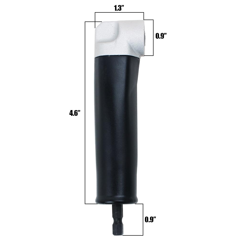 AUTOTOOLHOME Right Angle Drill Driver 90 Degree Impact Driver Right Angle Drill Attachment Minimum Reach of 1.3 in. Tight Space High Torque