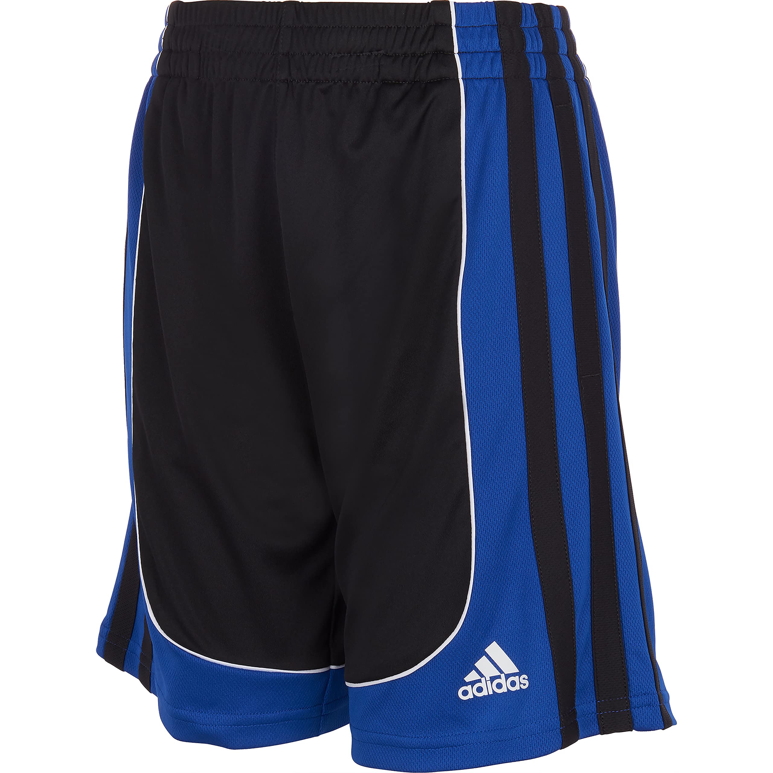 adidas Boys' AEROREADY Basketball Creator Shorts, Black with Team Royal Blue, Medium (10/12)