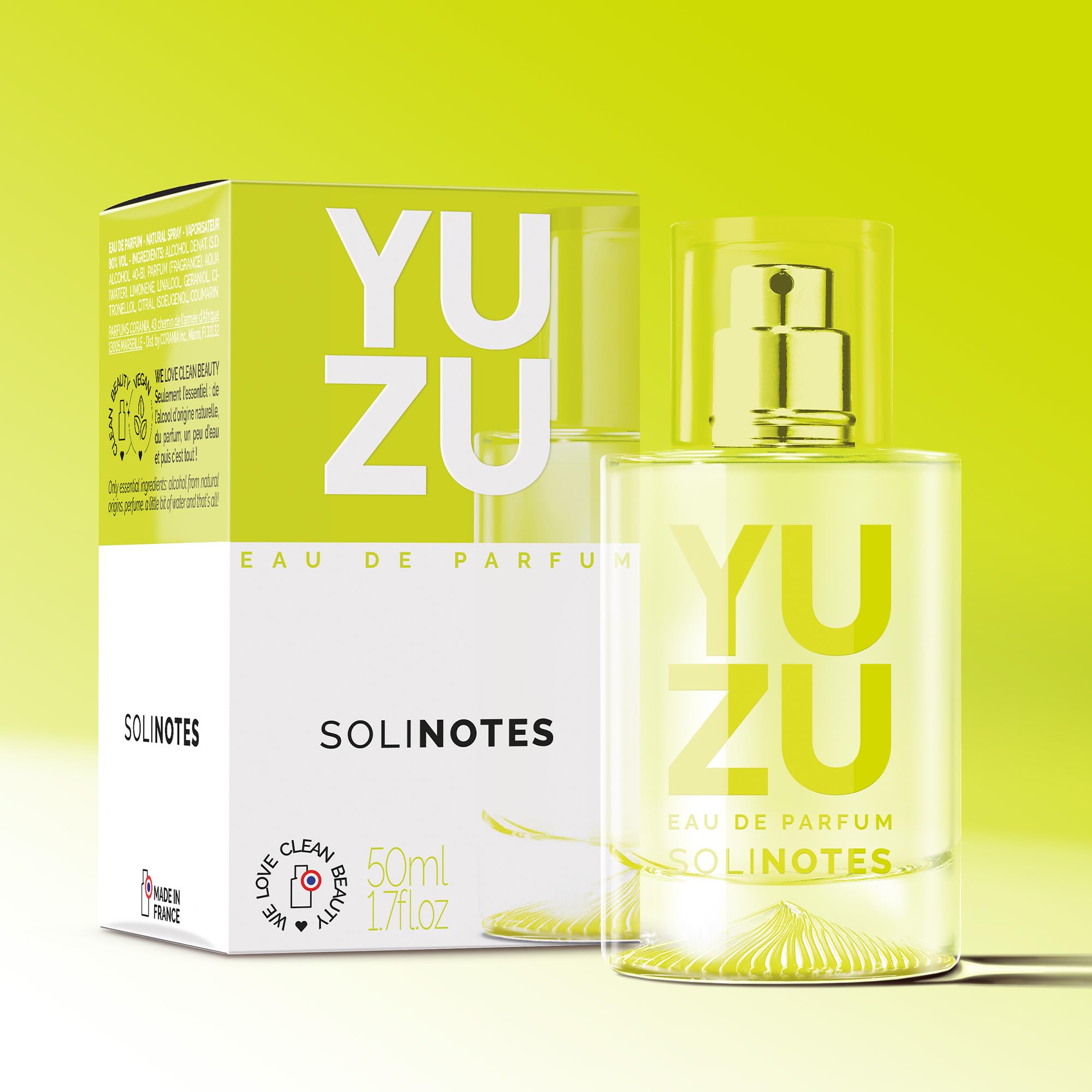 SOLINOTES Yuzu Perfume for Women - Eau De Parfum | Delicate Floral and Soothing Scent - Made in France - Vegan - 1.7 fl.oz